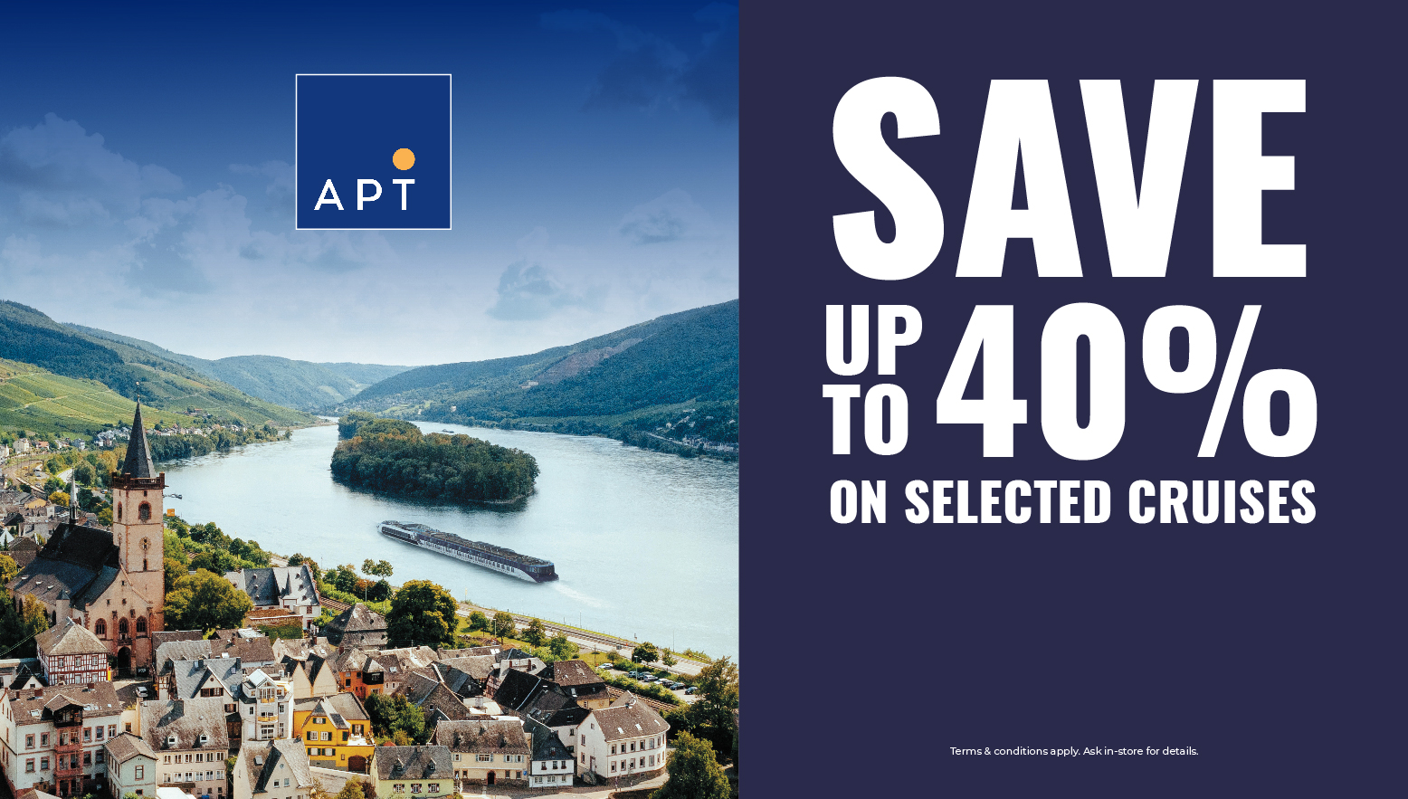 Specialists in APT River Cruises & Guided Tours for 2025 / 2026